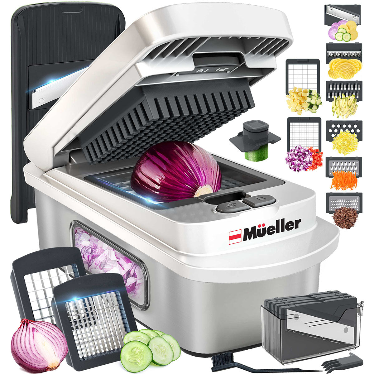 8 Blade Stainless Steel Vegetable Chopper – Mueller Home