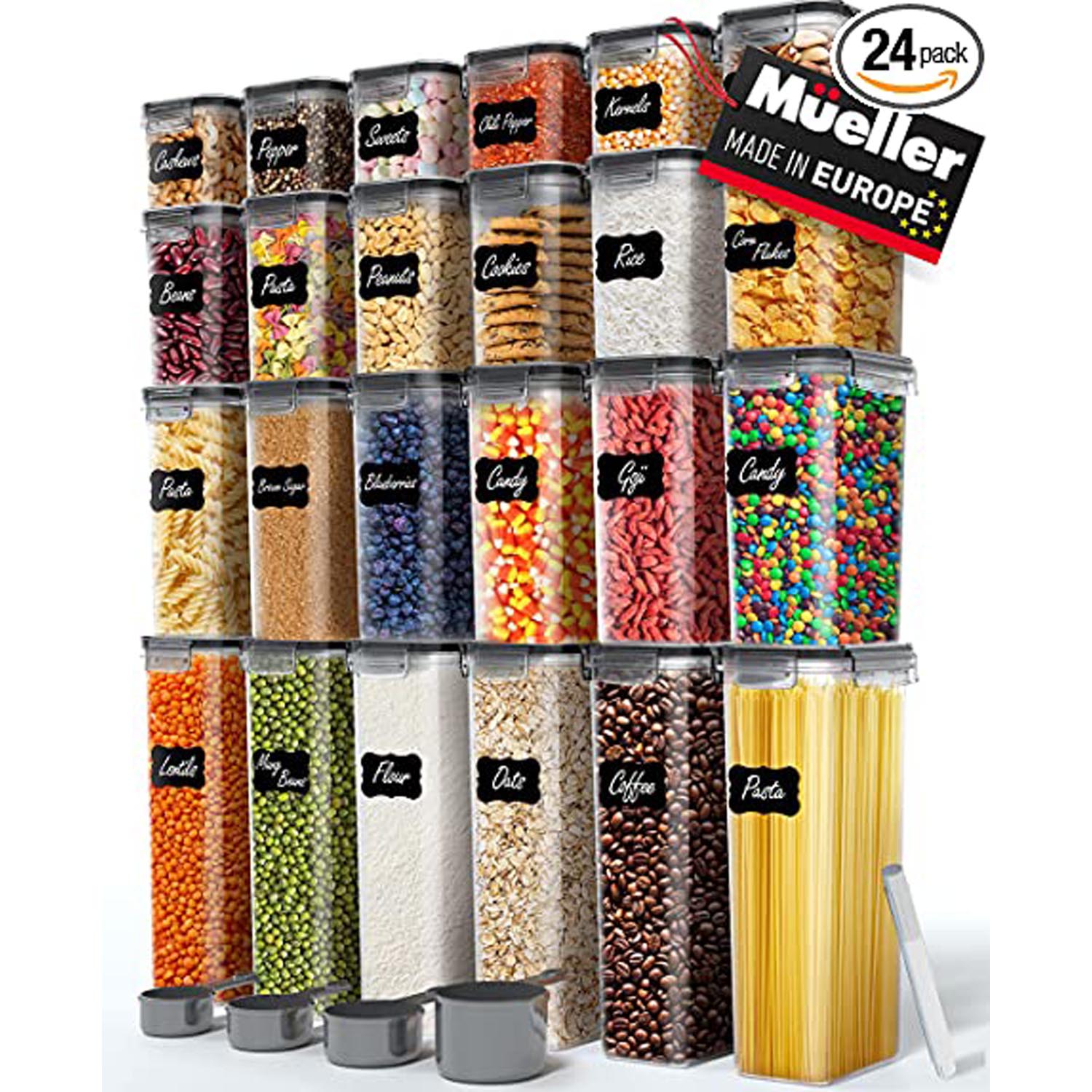 UltraSeal Food Storage Containers - 24 Pack Grey - muellerhome.us